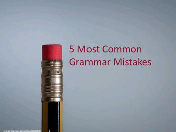 5 Most Common Grammar Mistakes By Mr Ps Flipped English Classroom
