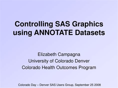 Ppt Controlling Sas Graphics Using Annotate Datasets Powerpoint Presentation Id154231