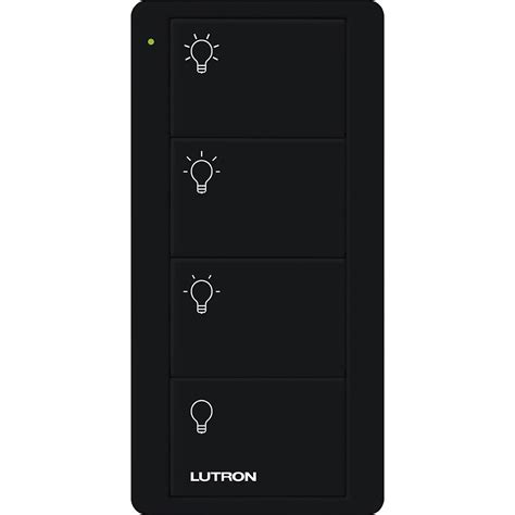 Lutron 4 Button Scene Control Pico Smart Remote With Light Icons Pj2 4b Gbl L31 Black