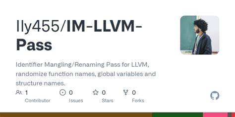 Github Ily455im Llvm Pass Identifier Manglingrenaming Pass For