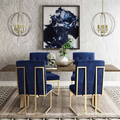 Akiko Chair Navy Set Of 2 Chairs And Benches Dining Furniture