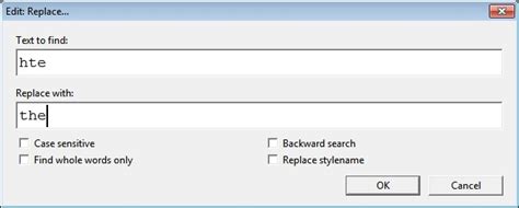 Edit Replace