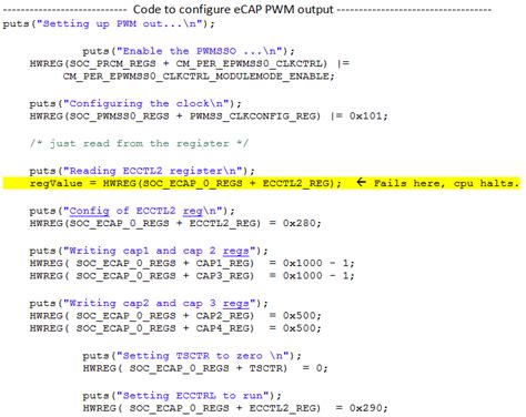 Am335x Problem Configuring Ecap Module To Generate Pwm Processors Forum Processors Ti