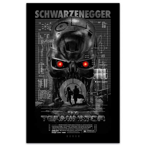 The Terminator Foil Variant Movie Poster By Florey Vice Press