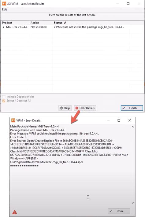 18852 Cannot Install Package Error 8 Opencreatereplace File