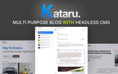 Kataru Multipurpose Blog Theme Sanity Cms Nextjs Tailwind Css