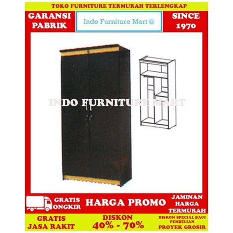 Jual Lemari Pakaian Minimalis Baju Wardrobe Activ 2 Pintu Atom Lp 201 Shopee Indonesia