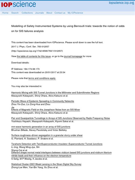 Modelling Of Safety Instrumented Systems By Using Pdf