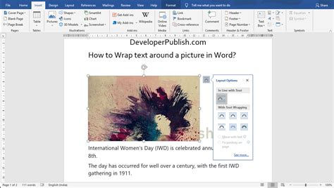 How To Wrap Text Around A Picture In Word Word Tutorials