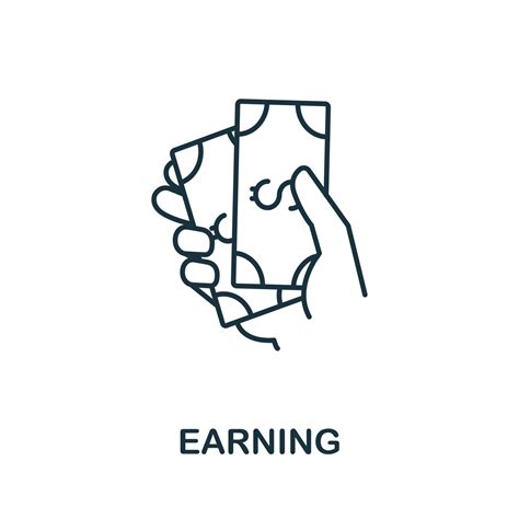 Earning Icon From Headhunting Collection Simple Line Earning Icon For Templates Web Design And