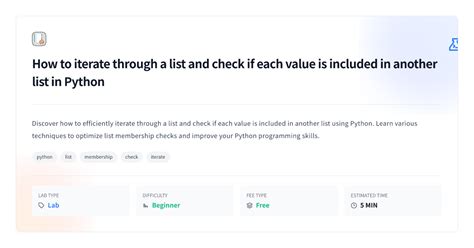 How To Iterate Through A List And Check If Each Value Is Included In Another List In Python Labex