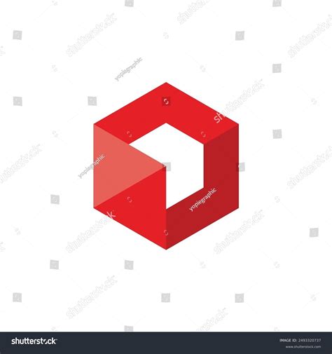 Red Hexagon Cube Arrow Logo Design Stock Vector Royalty Free 2493320737 Shutterstock