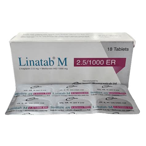 Linatab M Er 25 Mg1000 Mg Tablet লিনাট্যাব এম ইআর ২৫ মিগ্রা