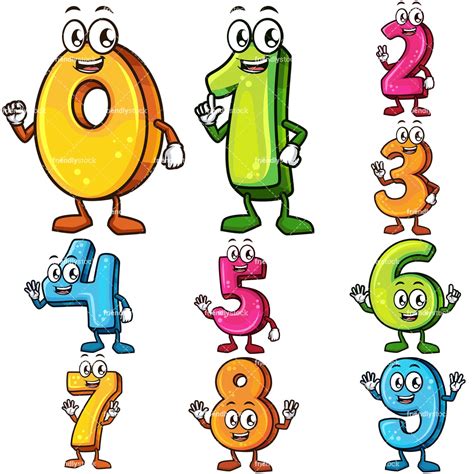 Cartoon Numbers Clipart