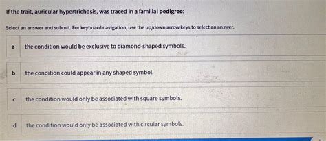 Solved If The Trait Auricular Hypertrichosis Was Traced In