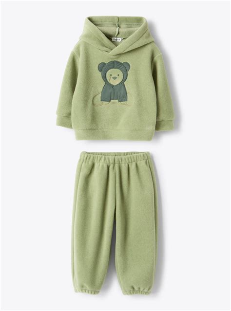 Fleece Set With Teddy Bear Il Gufo
