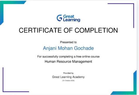 anjani gochade on linkedin 🎉excited to share that i have successfully completed human resource…