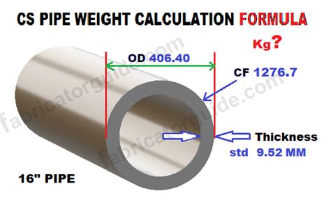 Cs Pipe Weight Calculation Formula How To Find Cs Pipe Weight