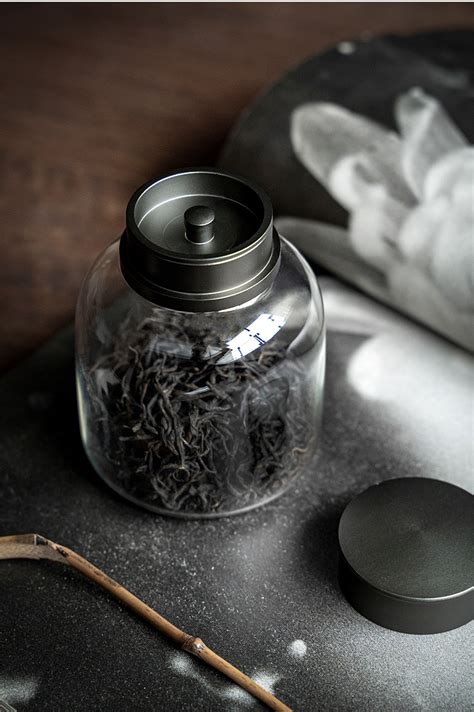 日式茶具家用透明玻璃茶叶罐小号白茶储存罐便携式普洱茶密封罐 阿里巴巴