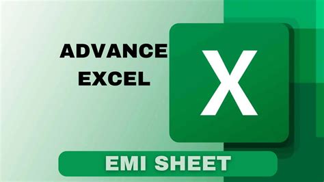 Emi Sheet Excel Learn513 Learning Makes Easy By Pravinga513