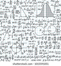 Math School Vector Seamless Pattern Handwritten Stock Vector Royalty Free