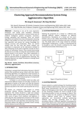 Clustering Approach Recommendation System Using Agglomerative Algorithm