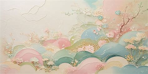 그라데이션 배경에 꽃 무늬가 있는 양식화된 파스텔 파도의 추상 예술 추상 미술 파스텔 파도 꽃무늬 배경 일러스트 및 사진 무료 다운로드 Pngtree