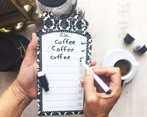 Black And White To Do List Magnet Shopping List Fridge Magnet White