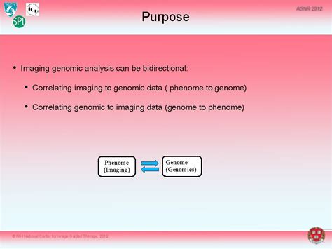 Asnr 2012 An Introduction Into Imaging Genomic Mapping