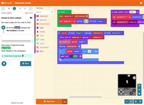 No Way To Debug In A Tutorial Anymore · Issue 5370 · Microsoftpxt Arcade · Github