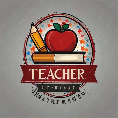 Happy Teachers Day Logo Vector Design On White Background Teacher Day