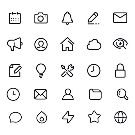 Web User Interface Icons Vector Design 10200308 Vector Art At Vecteezy