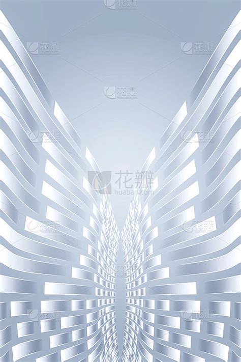 三维渲染条带径向簇状的银灰色条纹纹理抽象背景素材 花瓣网