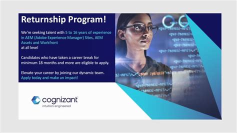 Cognizant Returnshipprogram Careerrestart Hiringnow Aem Komathi R