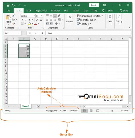 Excel Status Bar Explained In Detail