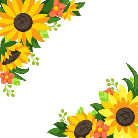 Sunflower Clipart Border