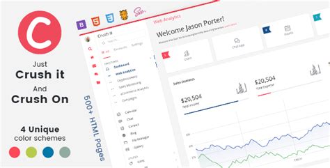 Crush It Bootstrap Admin Application Template And Ui Kit By Nsdbytes