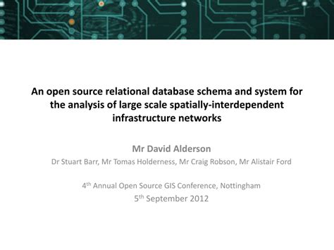 Pdf An Open Source Relational Database Schema And System For The Analysis Of Large Scale