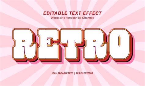 Premium Vector Retro Text Style Effect
