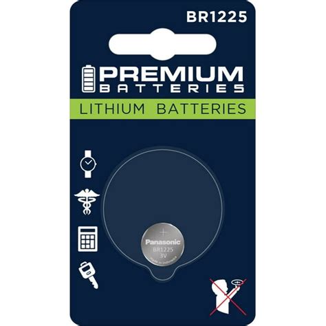 Premium Batteries Panasonic BR1225 Lithium Battery 3V (5 Batteries ...