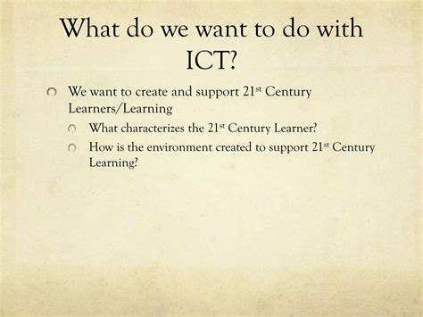 Integrating Ict Into The Curriculum Ppt