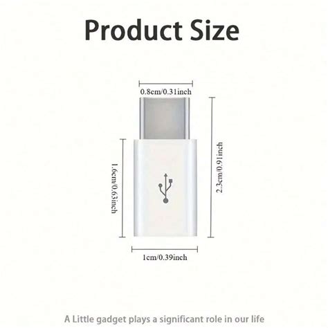 Micro USB To USB C Adapter Male To Female Convert Connector Charging Data Sync Compatible