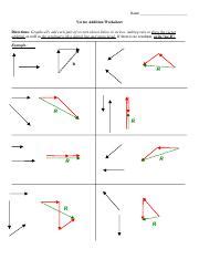 Vector Addition Practice Graphical Solutions Resultants Course Hero