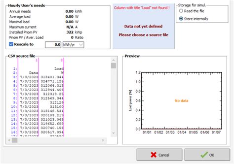I M Not Able To Upload Values Simulations PVsyst Forum