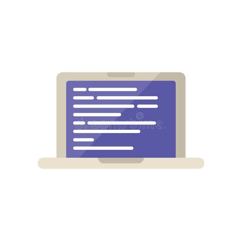 Laptop Showing Programming Code On Screen Stock Illustration Illustration Of Digital Modern