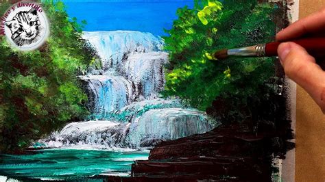 Como Pintar Con Acrilicos Paso A Paso 3 Como Pintar Una Cascada Con
