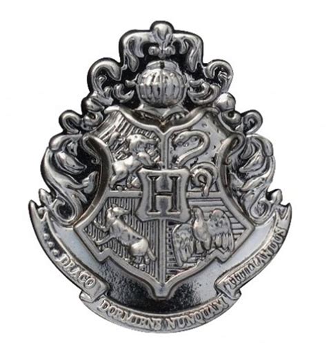 Harry Potter Hogwarts Crest Pewter Lapel Pin Free Shipping