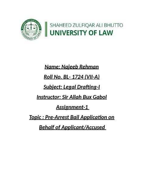 Legal Drafting Assignment Pdf