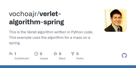 Github Vochoajrverlet Algorithm Spring This Is The Verlet Algorithm Written In Python Code
