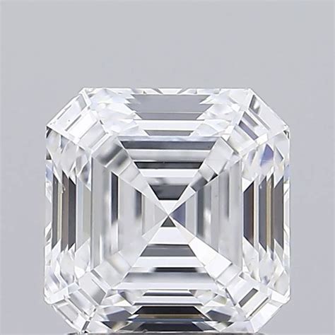 White 5 Carat Asscher Cut Diamond F Vvs2 Igi Certificate Symmetry